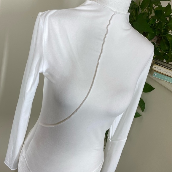 SHEIN | Tops | Nwt Shein Mock Neck Seam Detail Long Sleeve Top | Poshmark